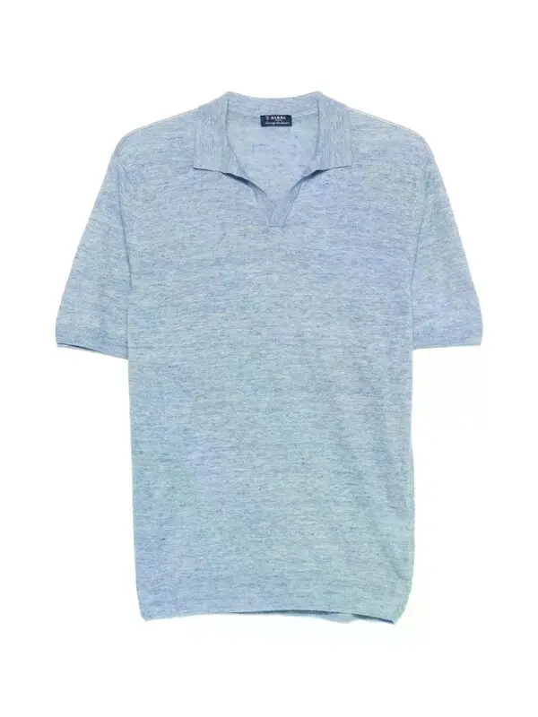BARBA NAPOLI V-neck T-shirt - Blue