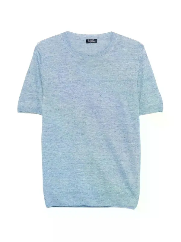 BARBA NAPOLI Linen T-shirt - Blue