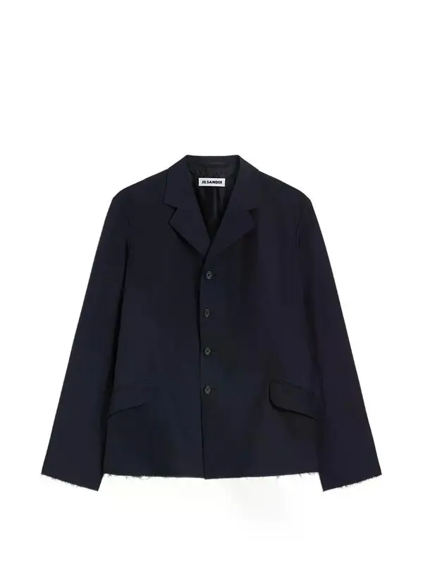 JIL SANDER Wool Poplin Jacket - Blue