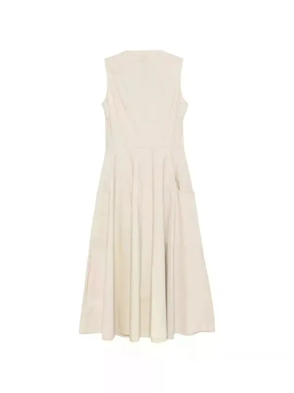 Dkny V-neck Midi Dress With Pockets