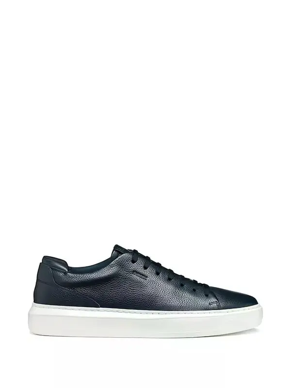 Geox Deiven Textured Lace-up Sneakers - Blue