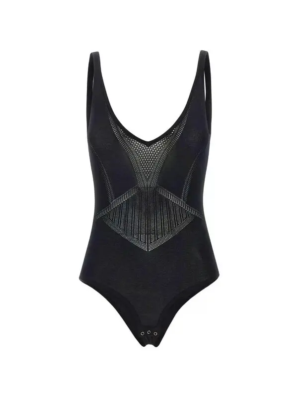 Elisabetta Franchi V-neck Bodysuit - Black