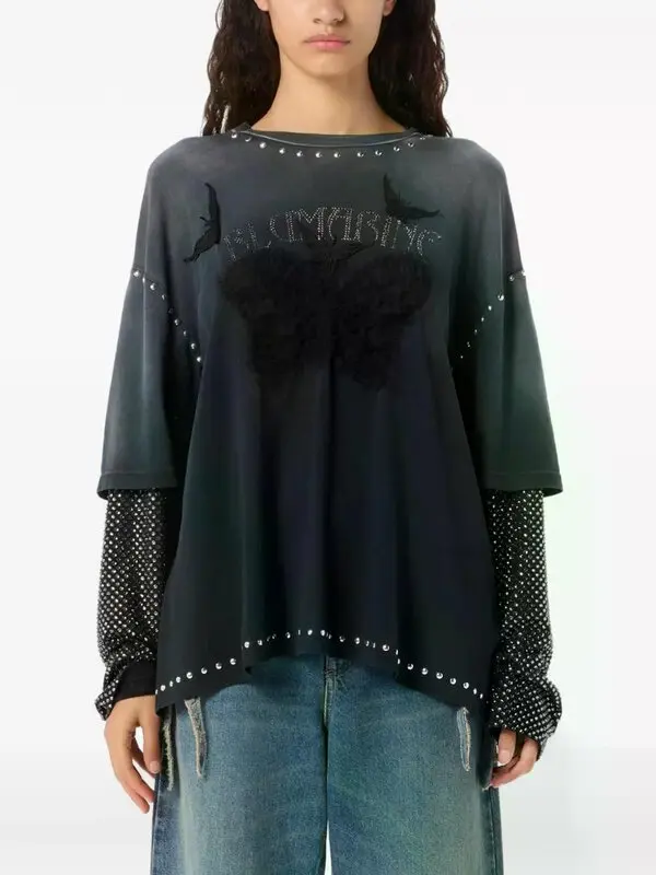 Blumarine Butterfly-print T-shirt