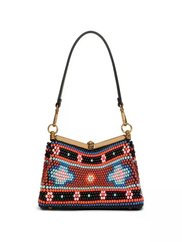 Etro Small Vela Bag With Bead Embroidery - Brown