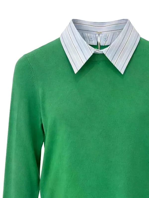 Alice + Olivia Porla Collared Sweater - Green