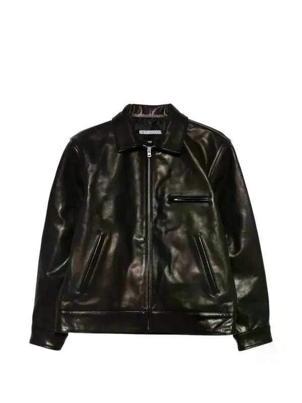 NEIGHBORHOOD Leather Sports Jacket - Black