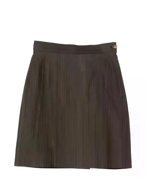 VIVIENNE WESTWOOD Pinstripe Mini Wrap Skirt - Green