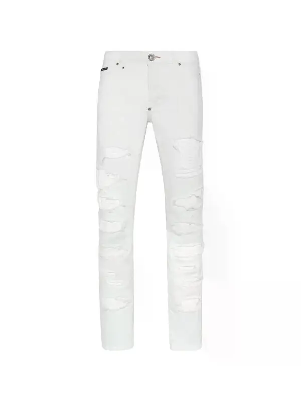 Philipp Plein Ripped Jeans - White