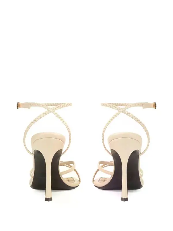 SERGIO ROSSI Braid Leather Sandals - Neutrals