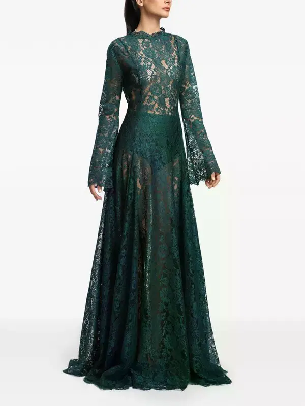 MIAU BY CLARA ROTESCU Inara Lace Maxi Dress