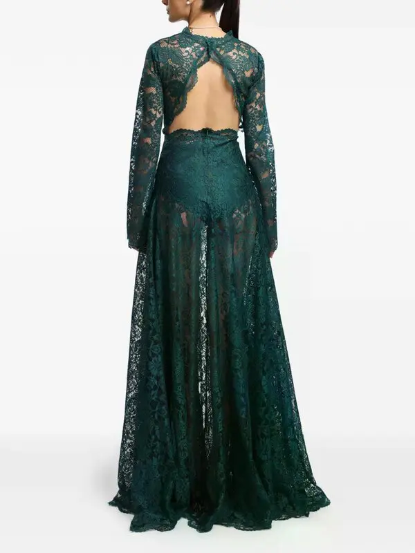 MIAU BY CLARA ROTESCU Inara Lace Maxi Dress