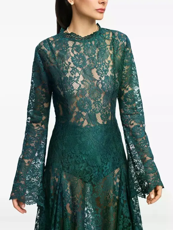 MIAU BY CLARA ROTESCU Inara Lace Maxi Dress