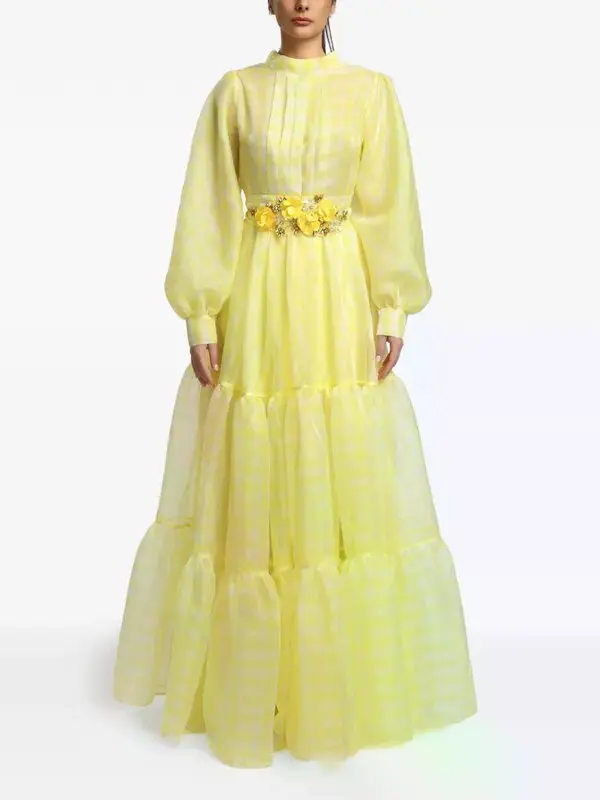 MIAU BY CLARA ROTESCU Amani Tiered Maxi Dress - Yellow