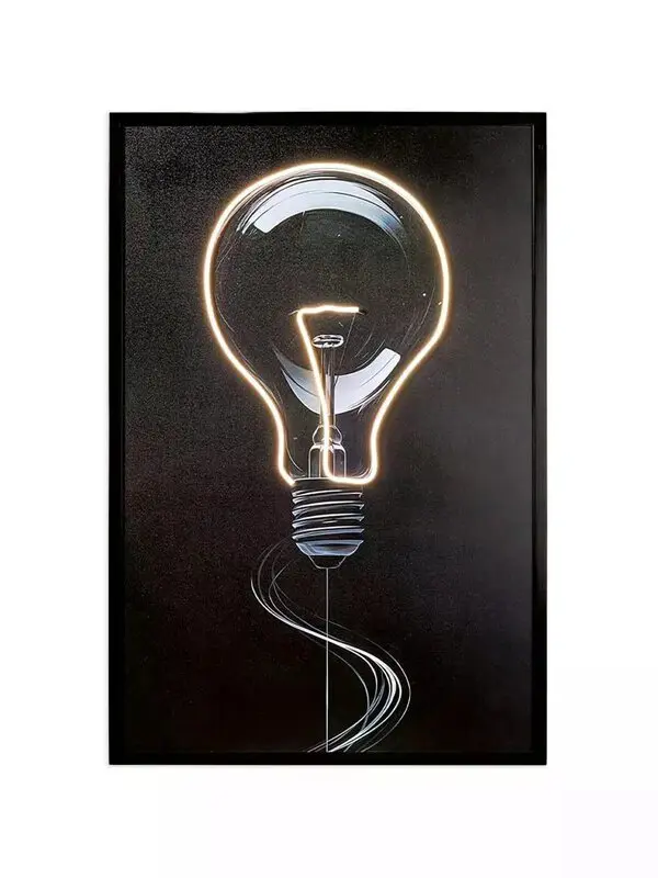 L'OCA NERA Led Framed Home Decor - Black