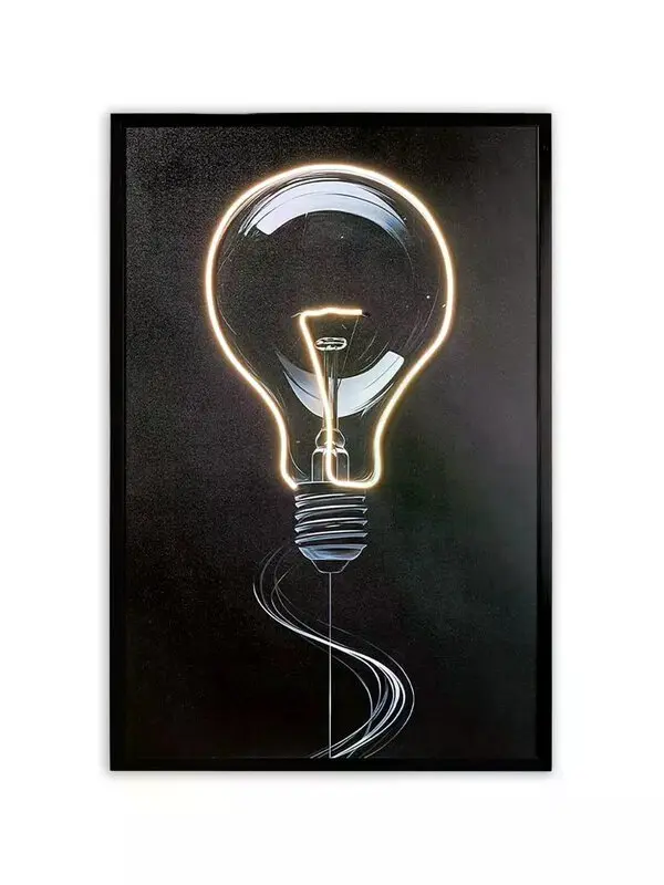 L'OCA NERA Led Framed Home Decor - Black