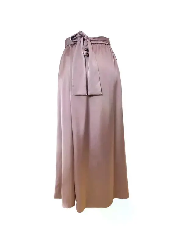 Marella Tie Waist Asymmetric Hem Skirt - Pink