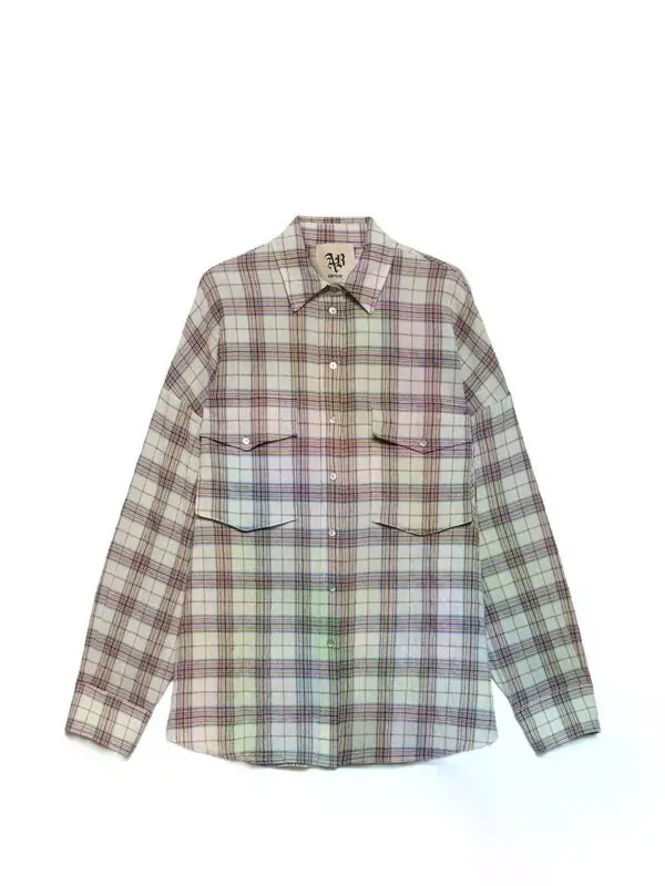 ANIYE BY Rodeo Check Pocket Shirt - Neutrals