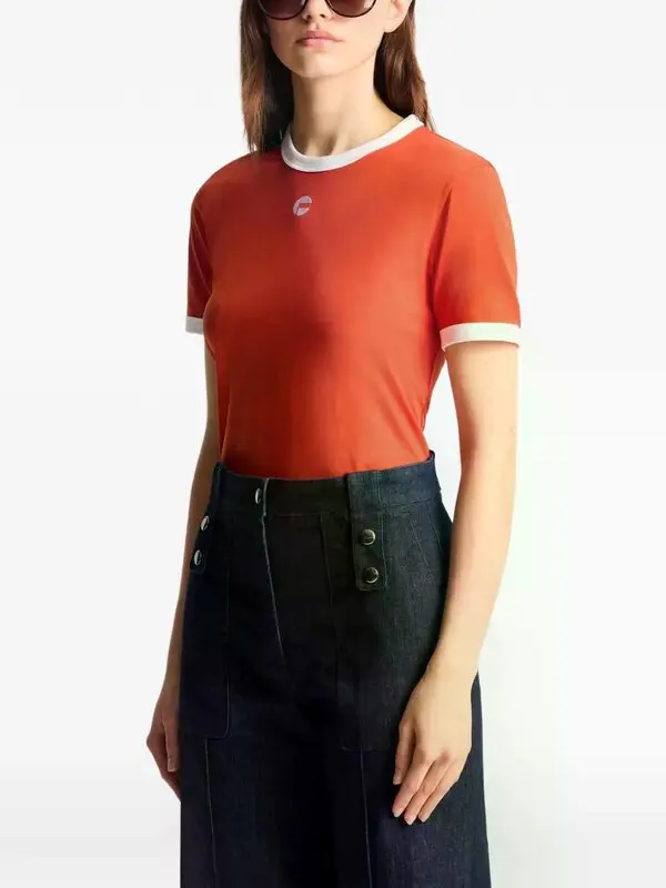 Fusalp Contrast-trimmed T-shirt - Orange
