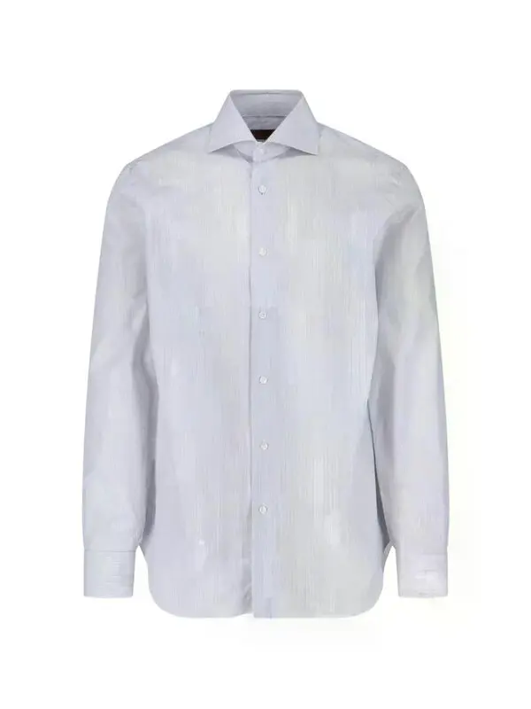 BARBA NAPOLI Striped Shirt - White