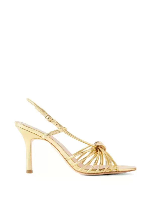 LOEFFLER RANDALL Mareka Knotted Heeled Sandals - Gold