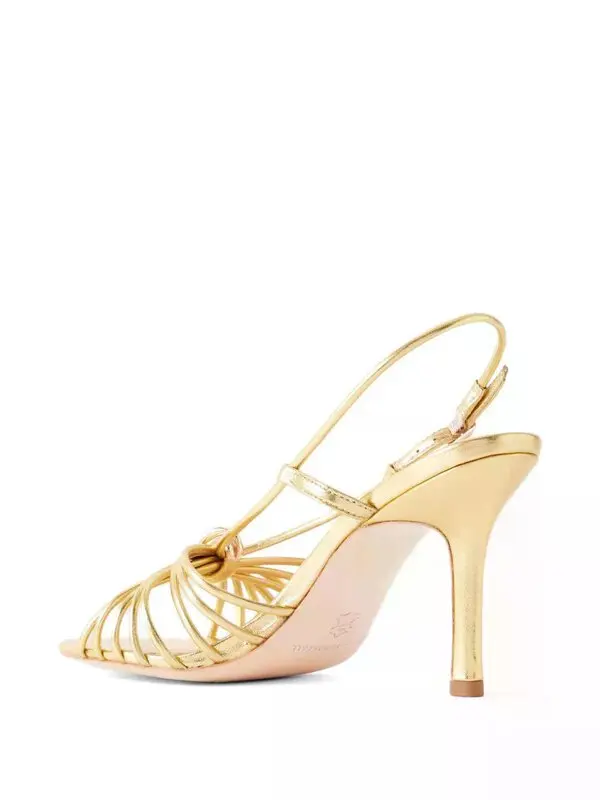 LOEFFLER RANDALL Mareka Knotted Heeled Sandals - Gold