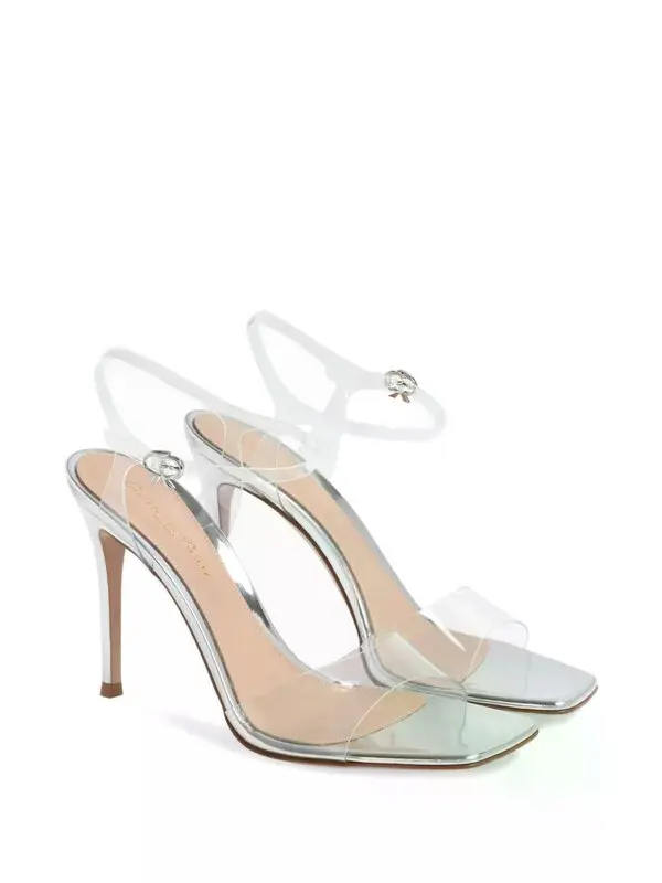 GIANVITO ROSSI 95mm Cher Heeled Sandals - White