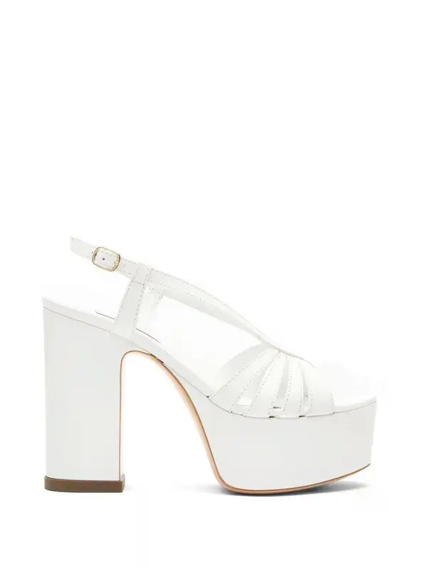 Casadei Elsa Platform Strap Sandals - White