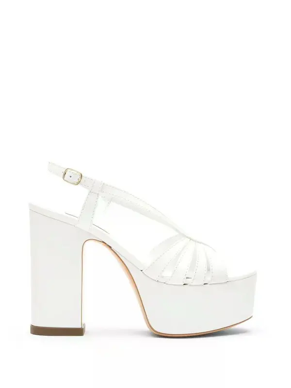 Casadei Elsa Platform Strap Sandals - White