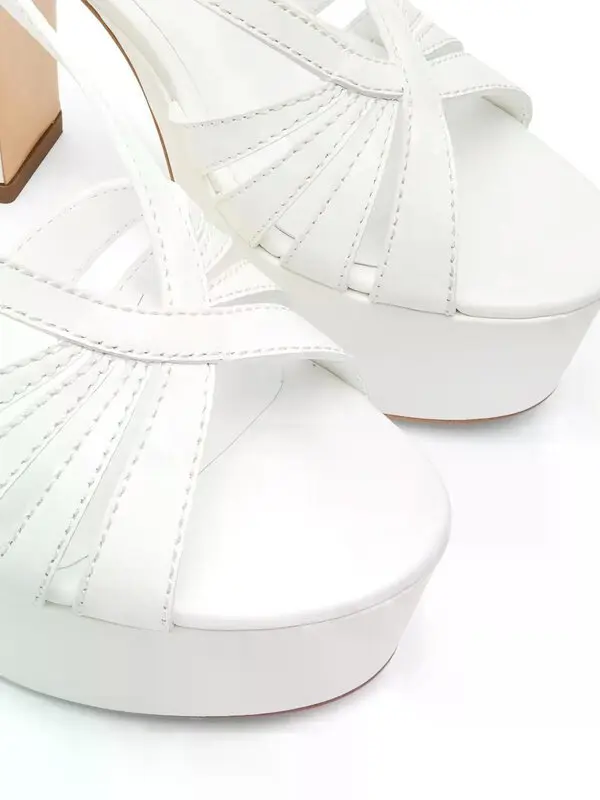 Casadei Elsa Platform Strap Sandals - White