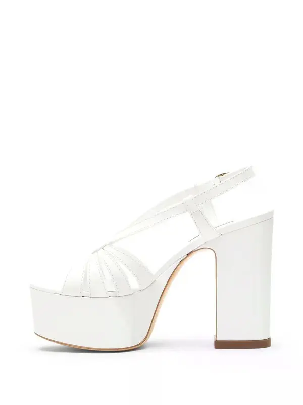 Casadei Elsa Platform Strap Sandals - White