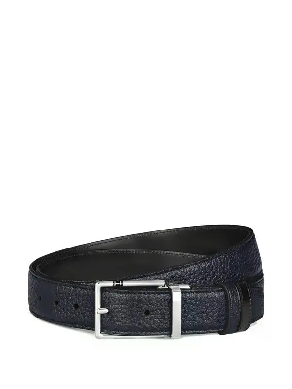 Montblanc Reversible Textured Buckle Belt - Blue