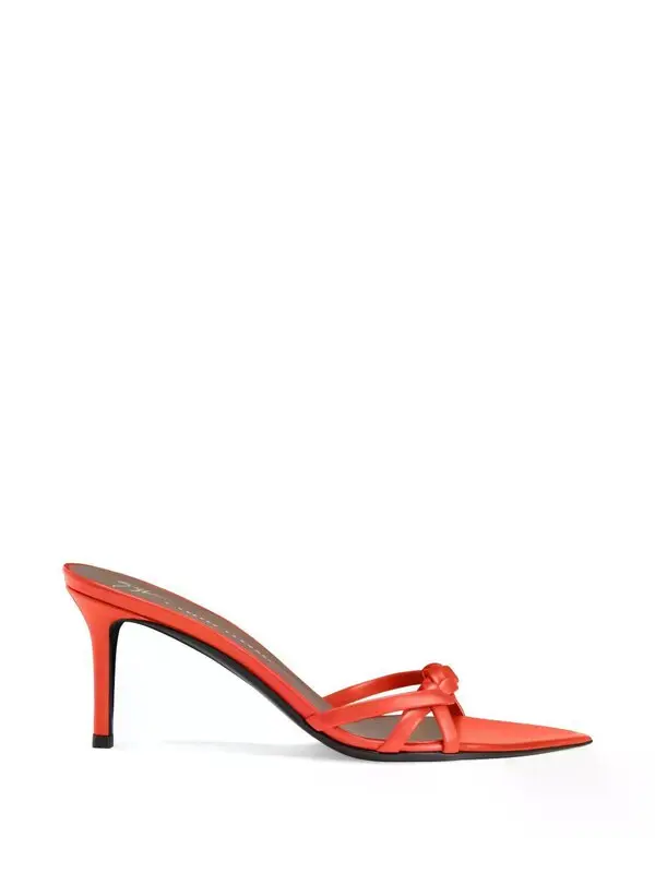 GIUSEPPE ZANOTTI 70mm Intrigo Braid Mules - Orange