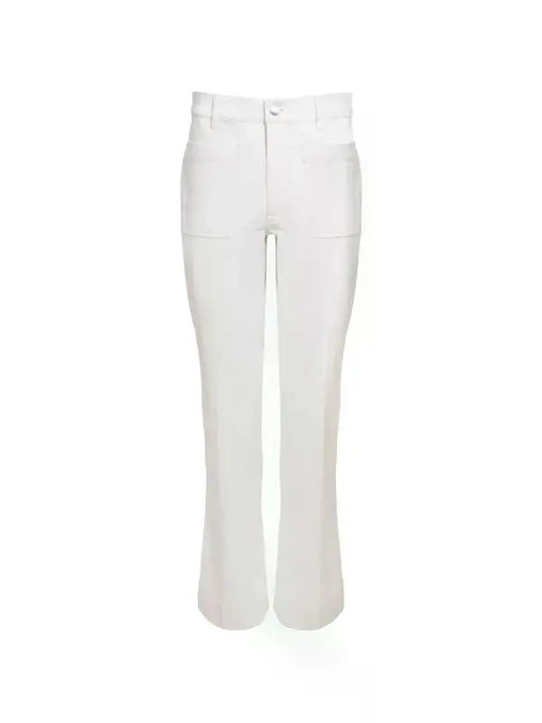 Tanya Taylor Nicole Cropped Jeans - White
