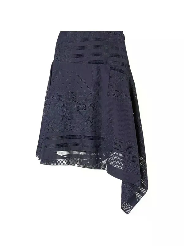 Fendi Lace-panelled Skirt - Blue
