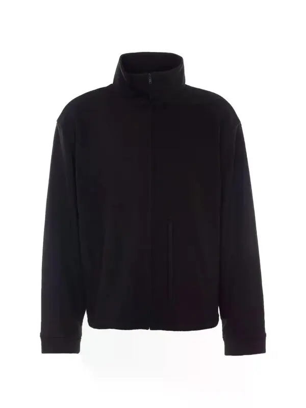 THE ROW Zip-up Turtleneck Track Jacket - Black