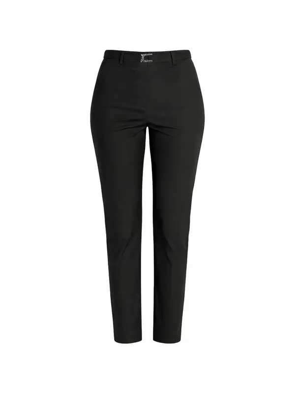 Patrizia Pepe Poplin Cigarette Trousers - Black