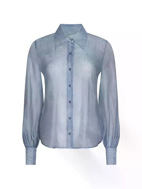 L'Agence Jayleen Button-down Shirt - Blue