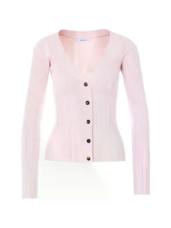 Max Mara V-neck Button Cardigan - Pink
