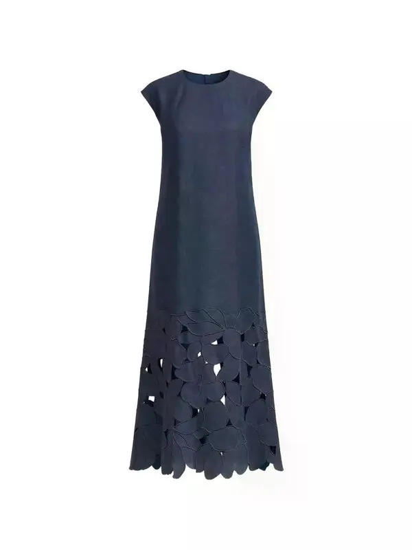 Sachin & Babi Sabette Floral Laser-cut Midi Dress - Blue