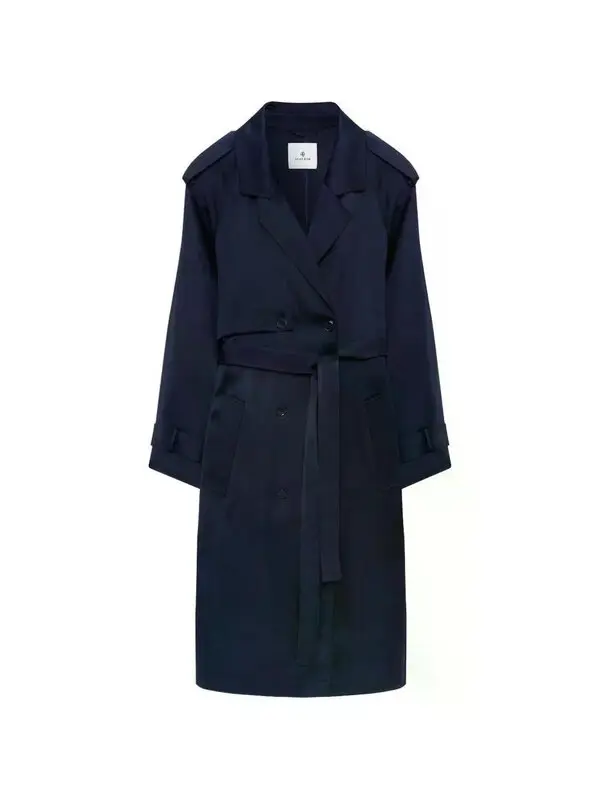 ANINE BING Ricki Maxi Trench Coat - Blue