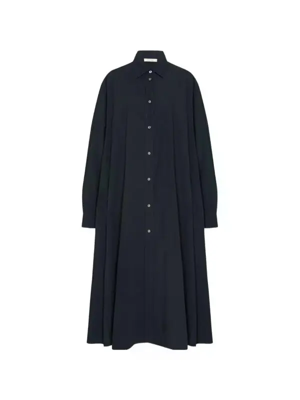 THE ROW Zeph Buttoned Shirt-dress - Black