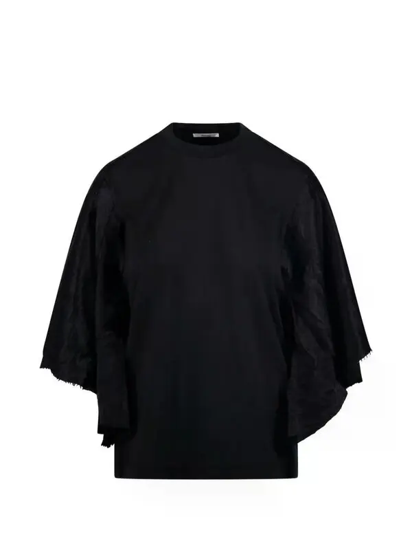 HAIKURE Flynn Ruffled-sleeve T-shirt - Black