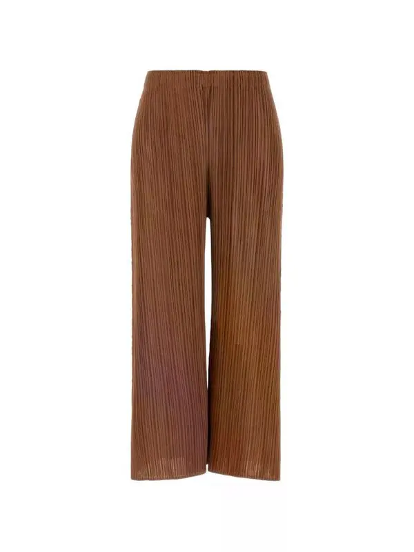Issey Miyake Pleated Palazzo Pants - Brown