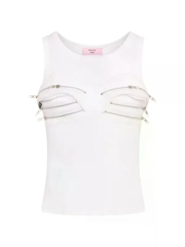 Martine Rose Zip Tank Top - White