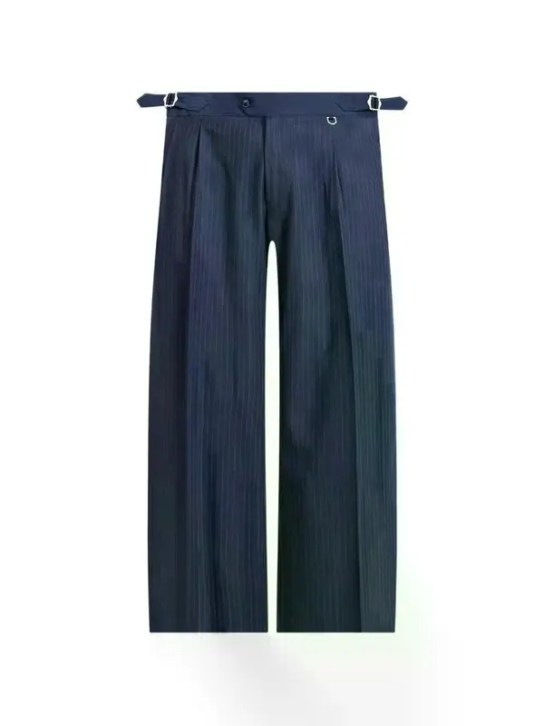 RETERNITY Tailored Pinstripe Baggy Trousers - Blue