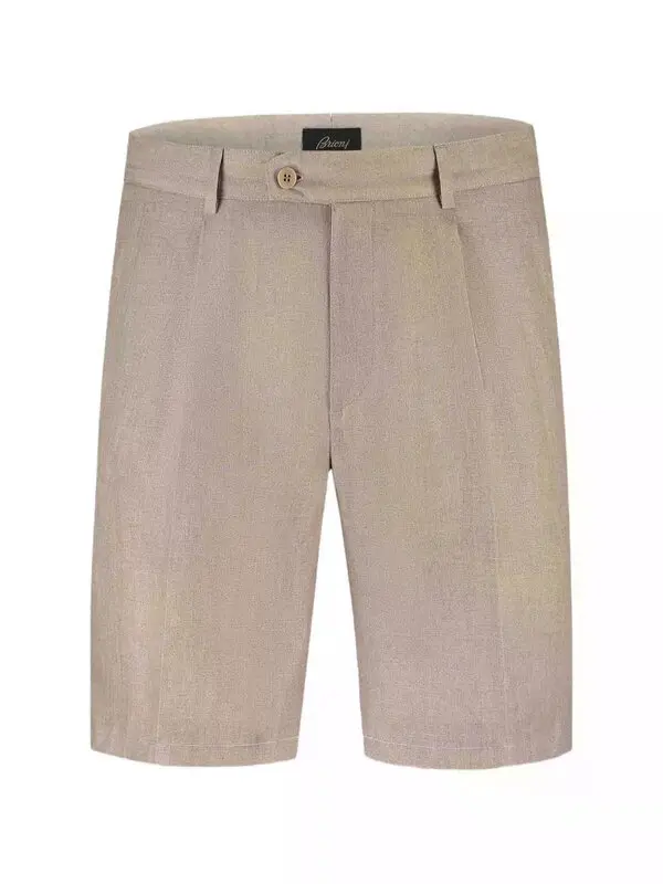 Brioni Pleated Chino Shorts - Neutrals