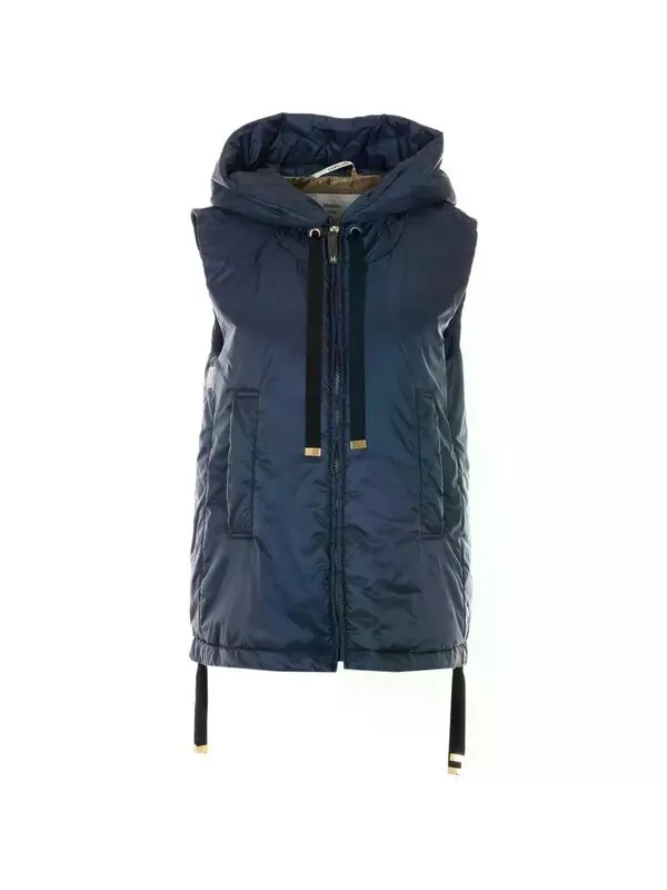 Max Mara Hooded Waistcoat - Blue