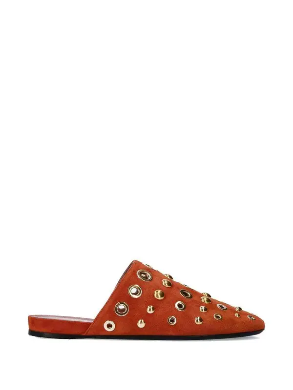 Premiata Eyelet Studded Mules - Orange