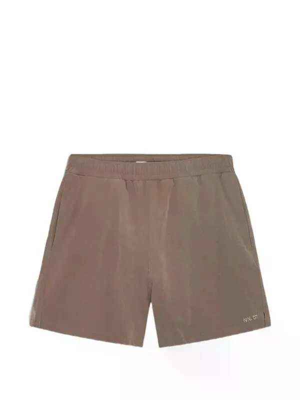 Nn07 Embroidered Elasticated Shorts - Neutrals