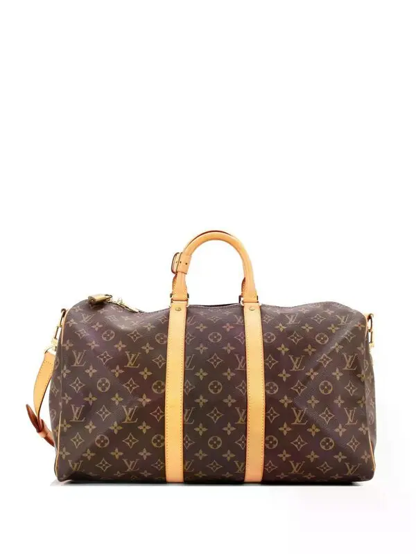 LOUIS VUITTON Keepall Bandouliere Monogram Canvas 45 Travel Bag - Brown